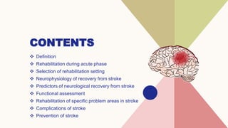 Stroke rehabilitation | PPTX