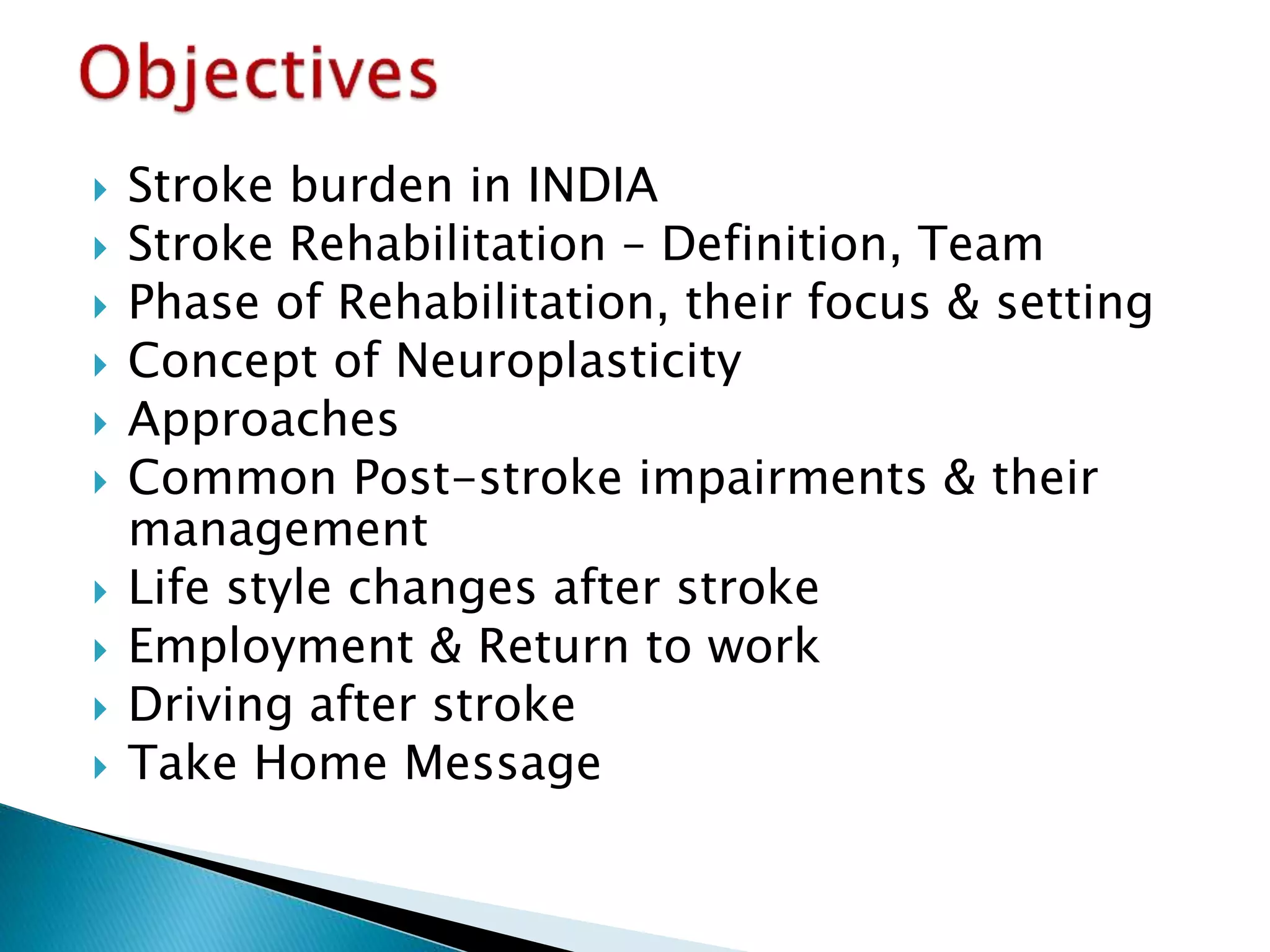 Stroke rehabilitation approach | PPTX