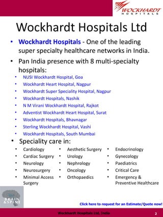 Wockhardt Hospitals Speciality Information Series - Stroke ...