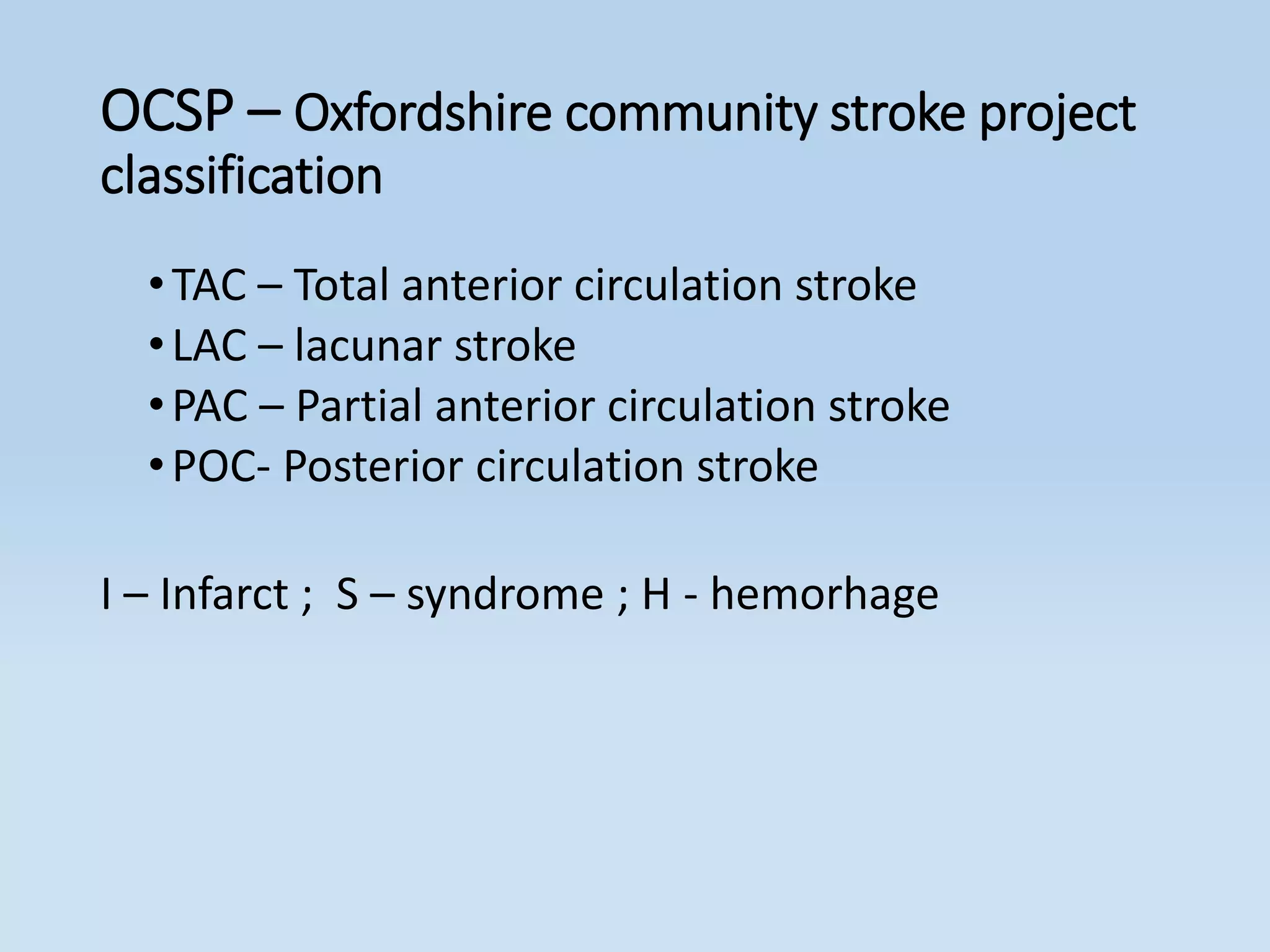 Stroke syndromes | PPTX