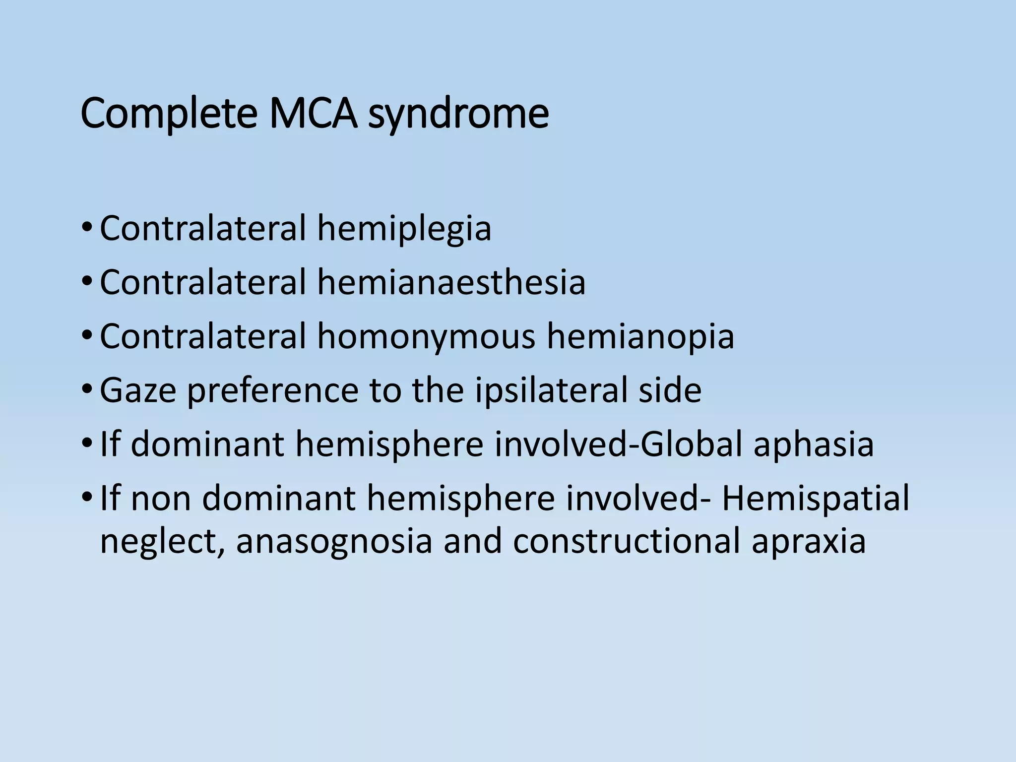 Stroke syndromes | PPTX