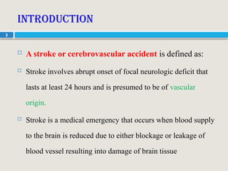 Stroke seminar presentation Pharmacotherapy | PPTX