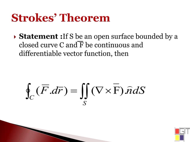 Strokes' Theorem | PPT | Free Download
