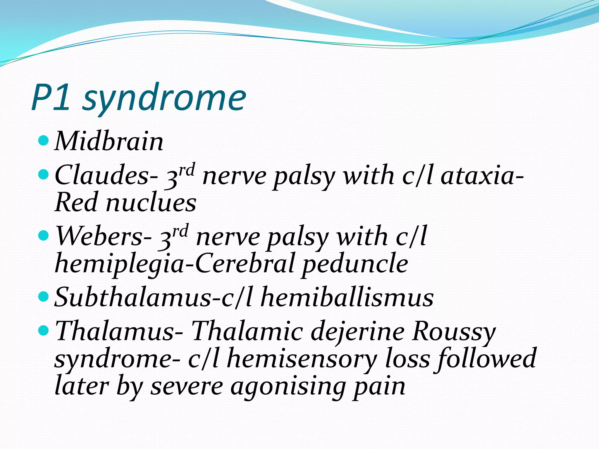 Stroke syndromes | PPTX