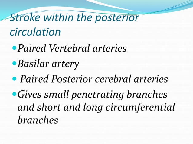 Stroke syndromes | PPTX