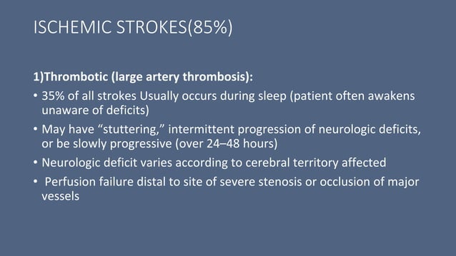 Stroke syndromes | PPTX | Heart and Cardiovascular Diseases | Diseases and Conditions