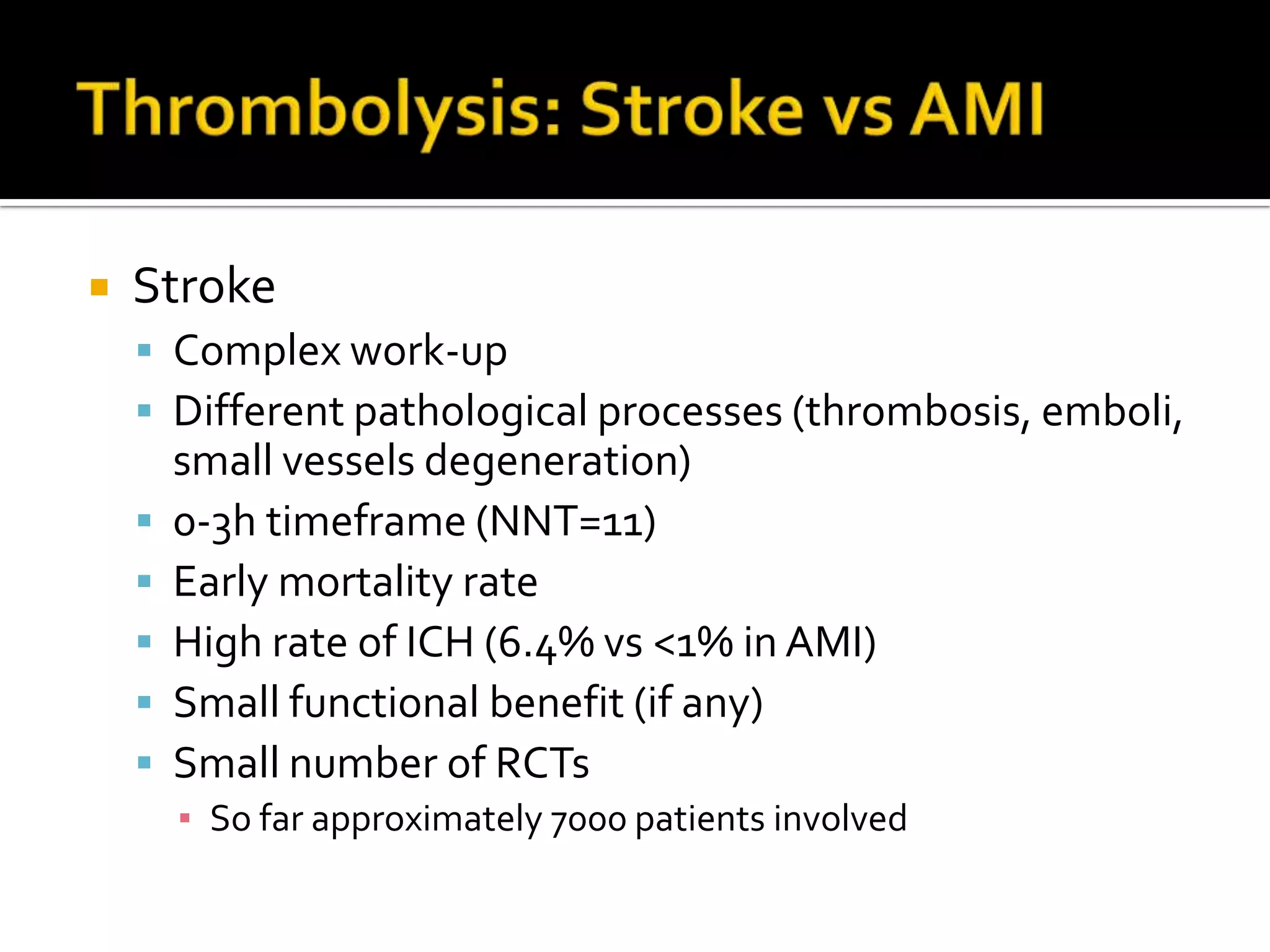 Stroke thrombolysis | PPTX