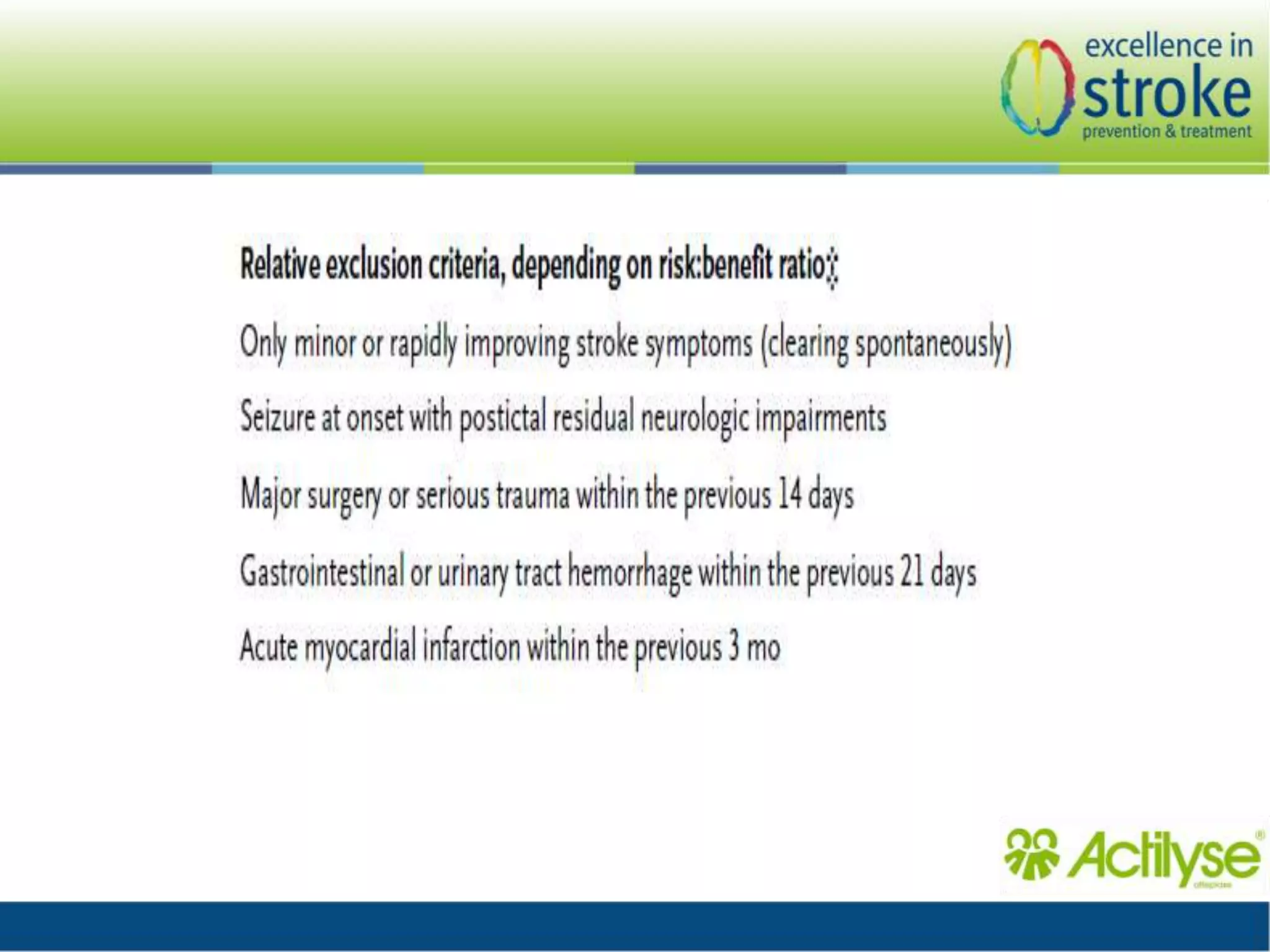 Stroke thrombolysis protocol | PPTX