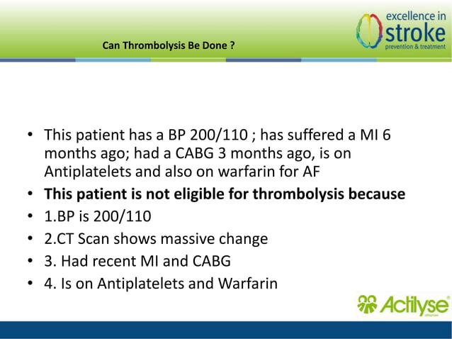 Stroke thrombolysis protocol | PPTX | First Aid | Injuries