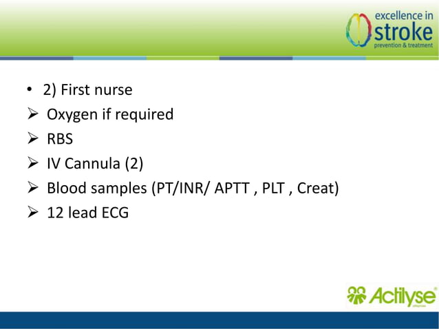 Stroke thrombolysis protocol | PPTX | First Aid | Injuries