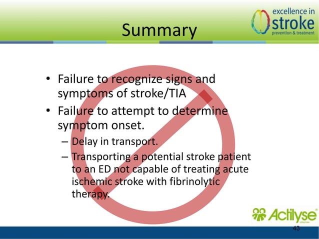 Stroke thrombolysis protocol | PPTX | First Aid | Injuries
