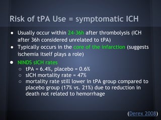 Health Policy - Use of IV tPA for Acute Ischemic Strokes | PPT
