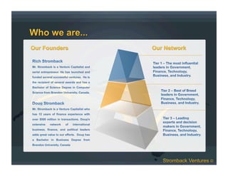 Stromback Ventures - Mentor Capital | PDF