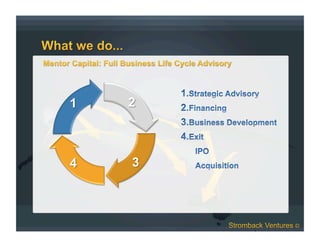 Stromback Ventures - Mentor Capital | PDF