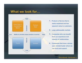 Stromback Ventures - Mentor Capital | PDF