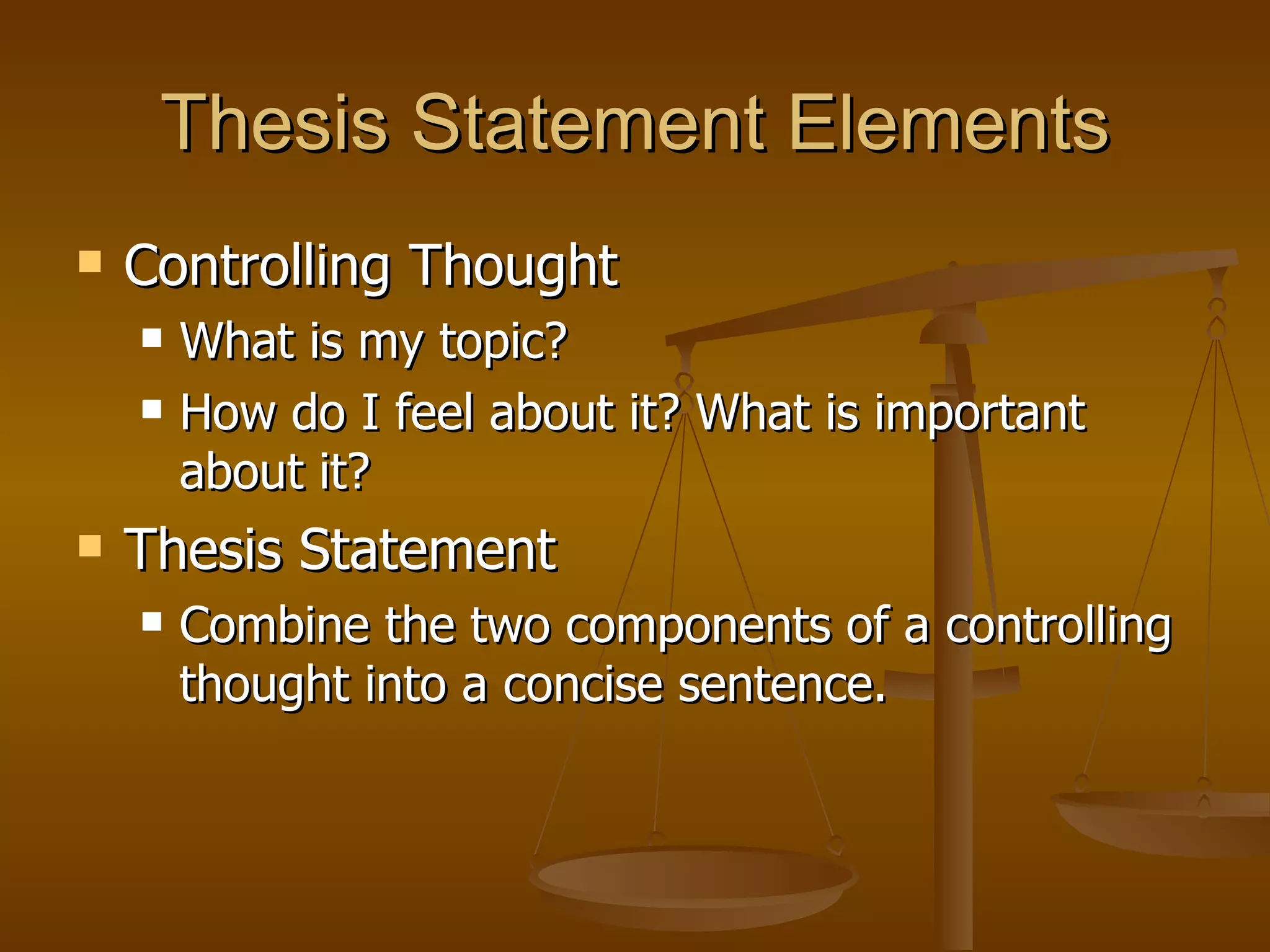 Strong Thesis Statements | PPT