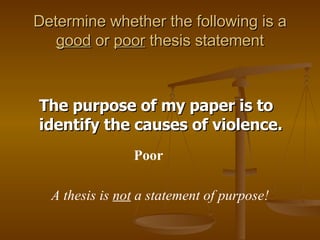 Strong Thesis Statements | PPT