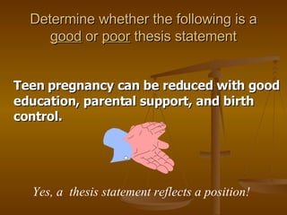 Strong Thesis Statements | PPT