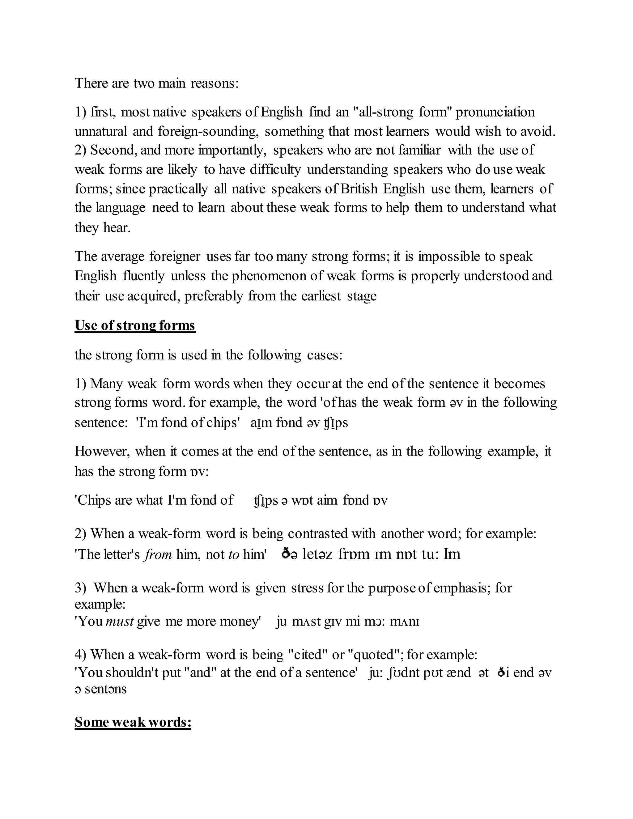 Strong and weak forms | DOCX