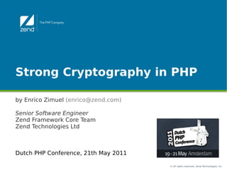 Strong cryptography in PHP | PPT