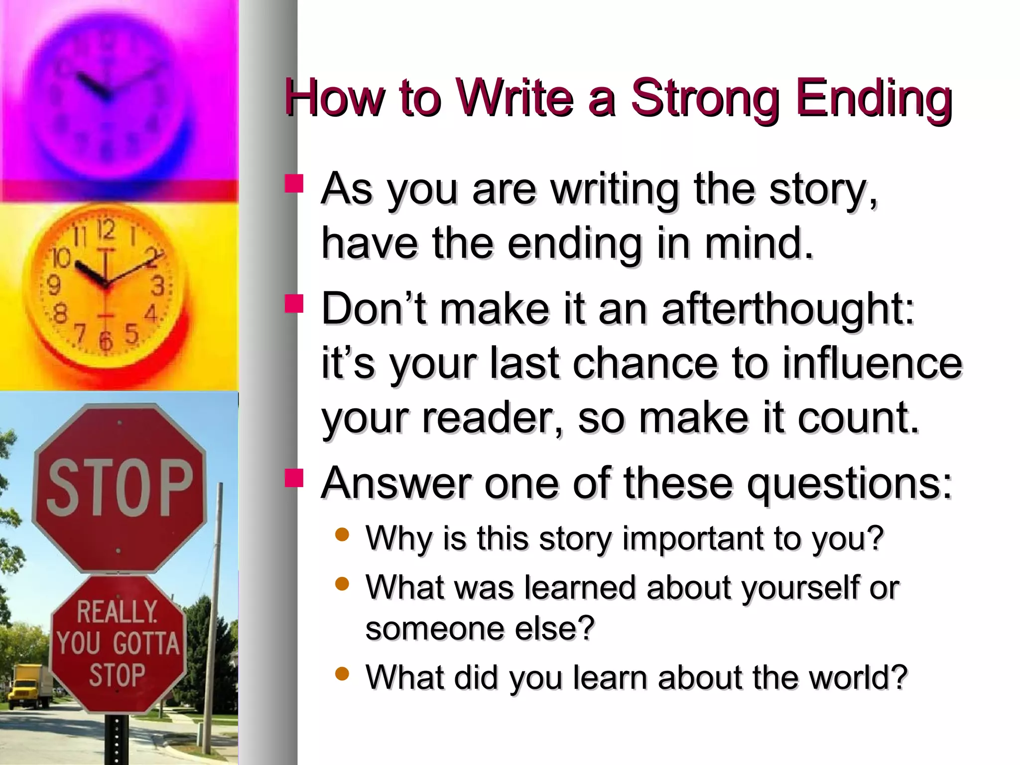 Strong Endings | PPT