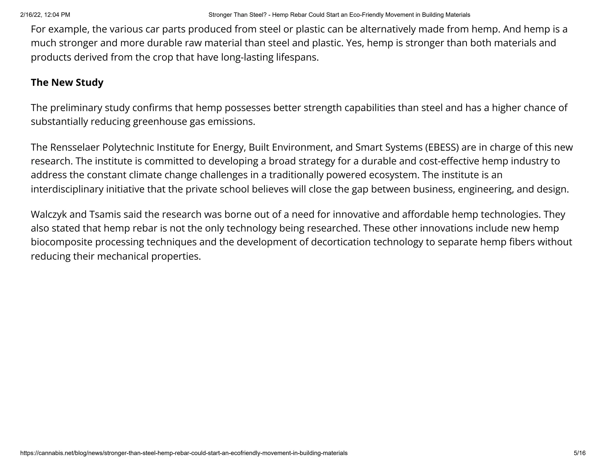 Is Hemp Rebar Part the Future of Building Materials? | PPT