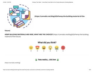 Is Hemp Rebar Part the Future of Building Materials? | PPT