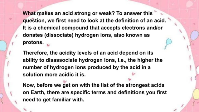Strongest acids ever known to us. | PDF | Chemistry | Science