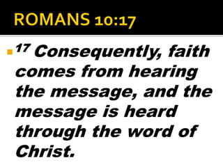 JUNE , 2015- Sunday Message-STRONG FAITH IN GOD | PPTX