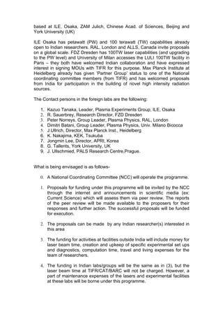 Strong field science core proposal for uph ill site | DOC