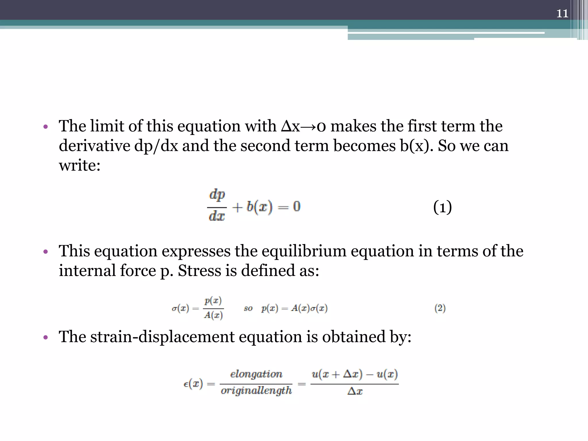 Strong form and weak form explanation through examples of a bar(en no 19565001) | PDF