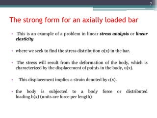 Strong form and weak form explanation through examples of a bar(en no ...