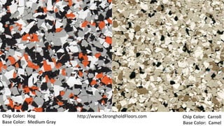 Stronghold Floors - Our Standard Chip Blends for Epoxy Garage Floor ...