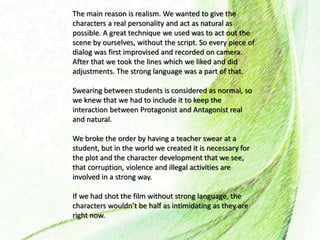 Strong language in film | PPTX