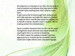 Strong language in film | PPTX