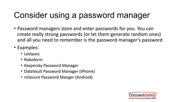 How to Create (use use) Strong & Unique Passwords | PPTX | Internet for Beginners | Internet
