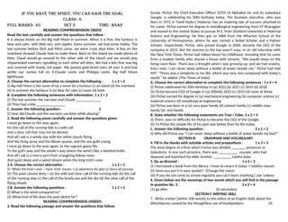 Strong Roots Question important for the students of higher Secondary | PPT