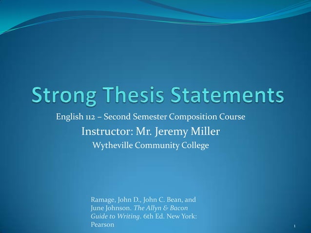 Strong Thesis Statements | PPTX | Science