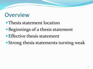 Strong Thesis Statements | PPTX | Science