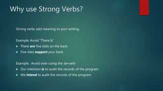 Strong verbs | PPTX