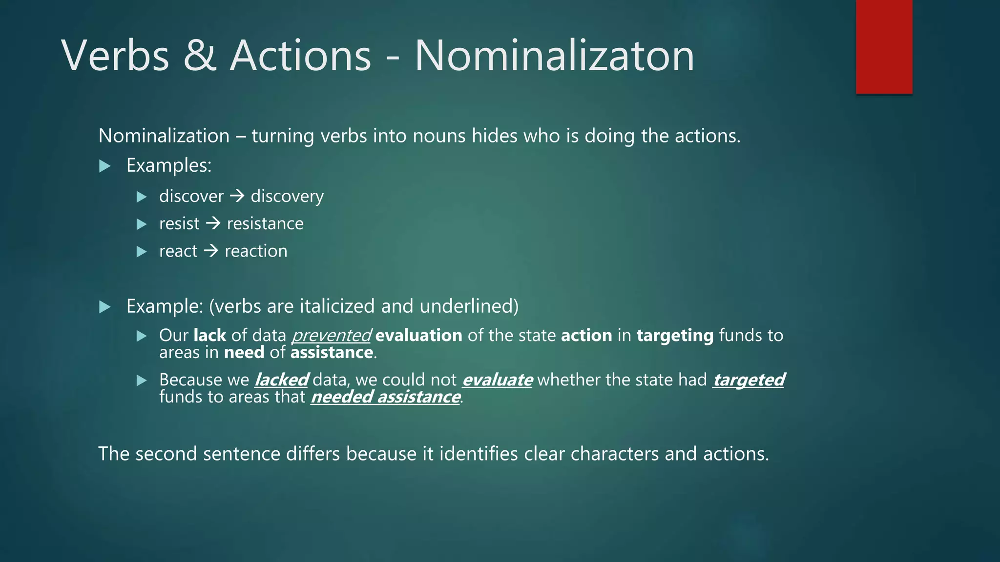 Strong Verbs and Clear Subjects | PPTX