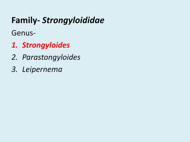 Strongyloidiasis | PPTX | Digestive Disorders | Diseases and Conditions