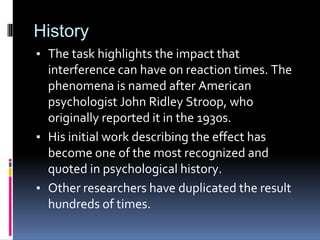 Stroop Effects- The Experiment- RC. Arizona State University. ASU ID ...