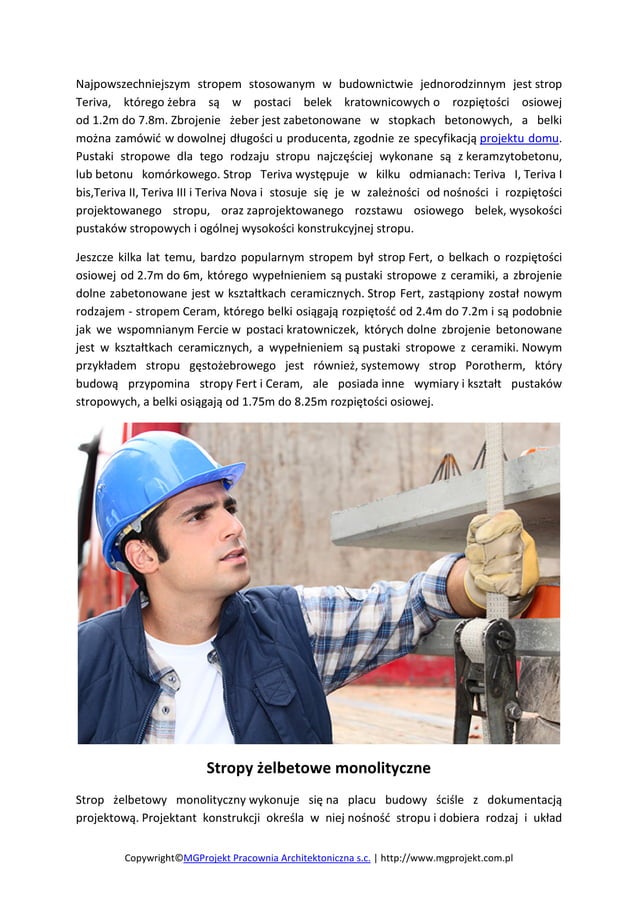 Strop gestozebrowy czy monolityczny? | PDF