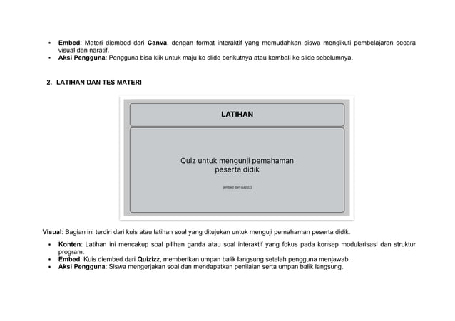 storyboad desain web pemebelajaran informatika | DOCX