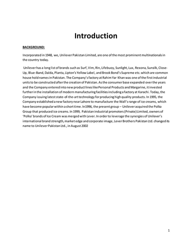 Unilever Strategic Management Report | DOCX