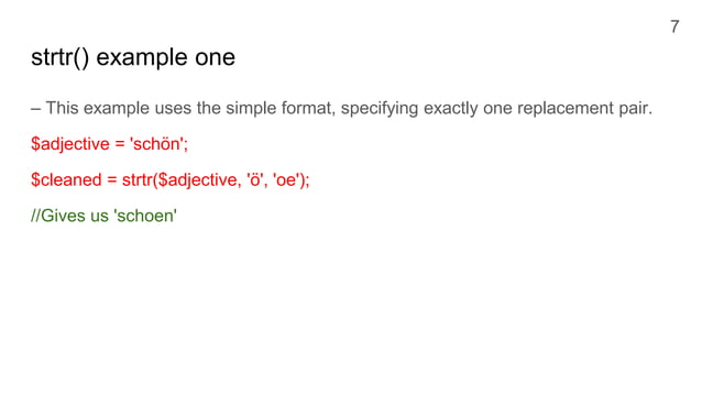 Comparing Two String Modification Functions Ppt 