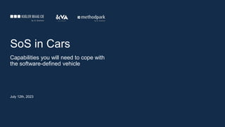 SoS in Cars. Capabilities for the software-defined vehicle | PDF