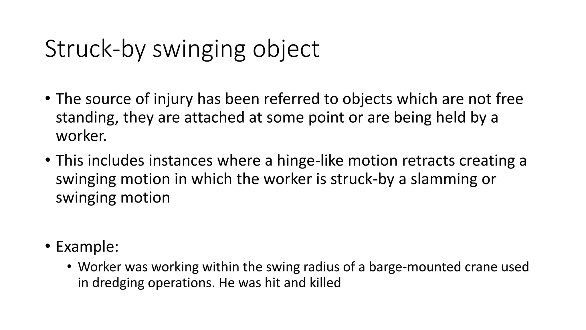 Struck By Hazards 2018 | PPTX