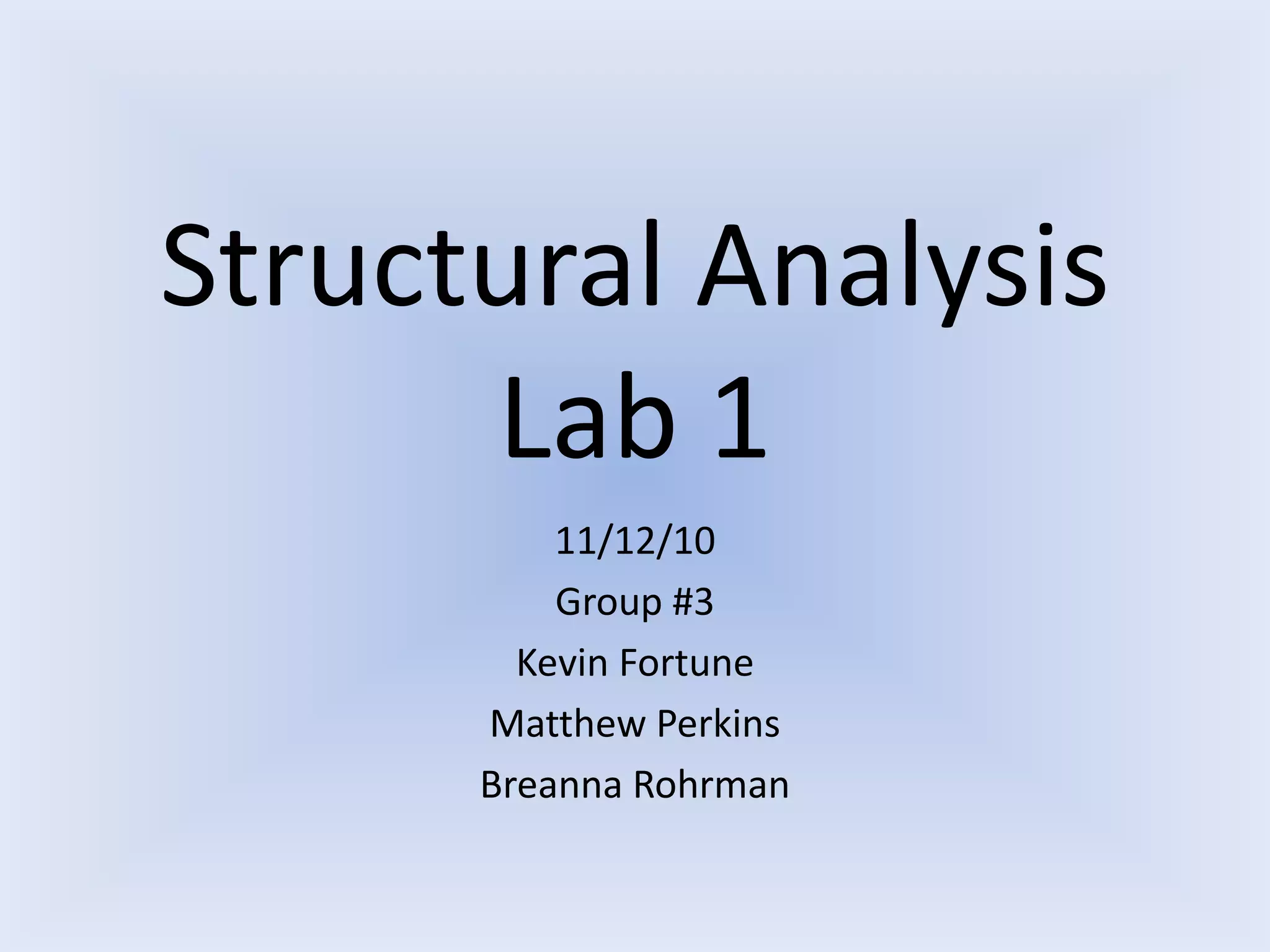 Struct analysis powerpoint | PPT
